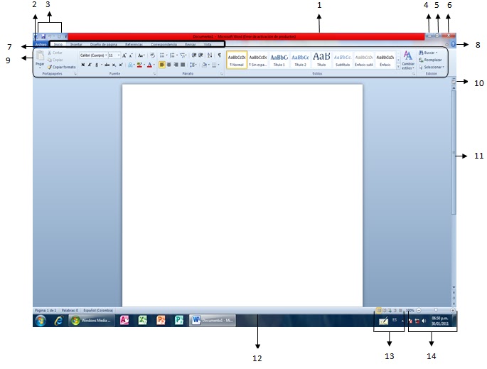 Nombre Correspondiente A Cada Elemento De La Ventana De Microsoft Word ... Nombre Correspondiente A Cada Elemento De La Ventana De Microsoft Word ...